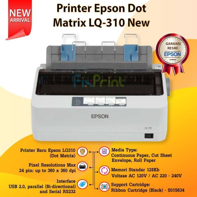 Promo Printer Epson Dot Matrix LQ310 LQ-310 New Diskon 23% di Seller ...