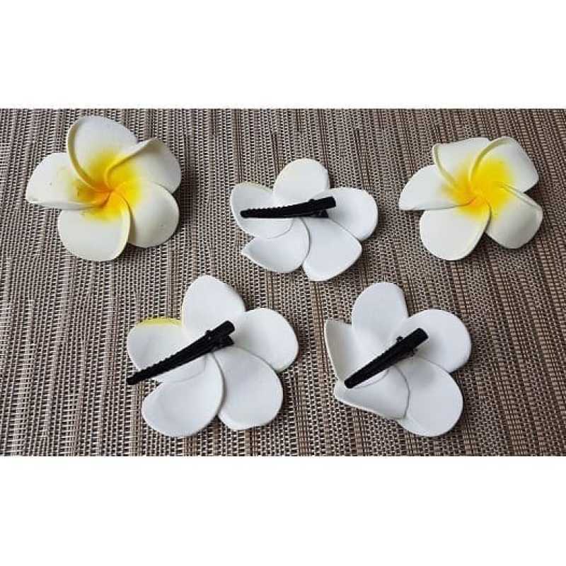 Promo Jepit Bunga Kamboja Warna Putih Bali Aksess Rambut Tari Anak ...