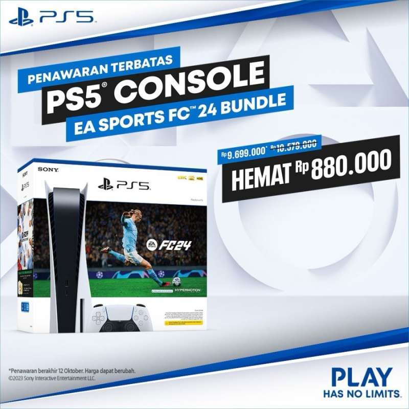 Jual PS5 Console Disc Bundle FC 24 Garansi Resmi Sony Indonesia di Seller PSEGAMESHOP Official ...