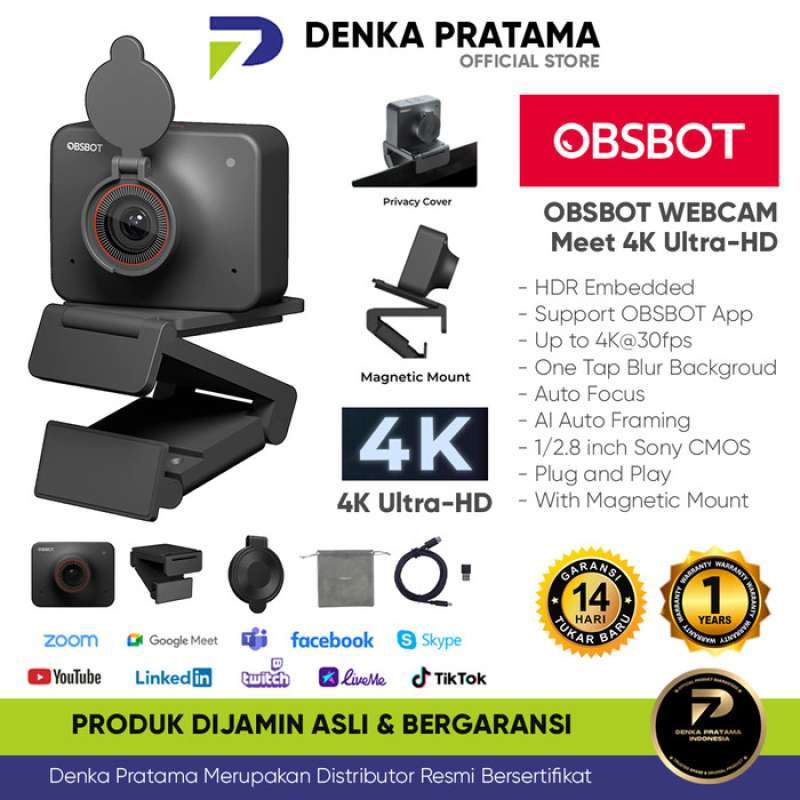 Jual OBSBOT Meet 4K AI-Powered 4K Webcam Ultra-HD di Seller Denka ...