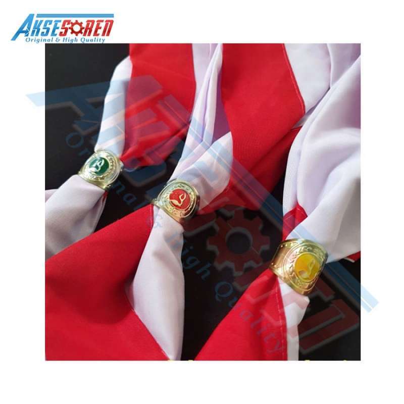 Jual Ring Kacu Pramuka [penegak/penggalang/siaga] / Pin Merah Hijau ...