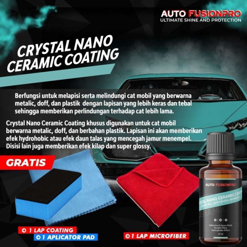 Jual Crystal Nano Ceramic Coating Untuk Cat Metalic, Doff Dan Plastik ...