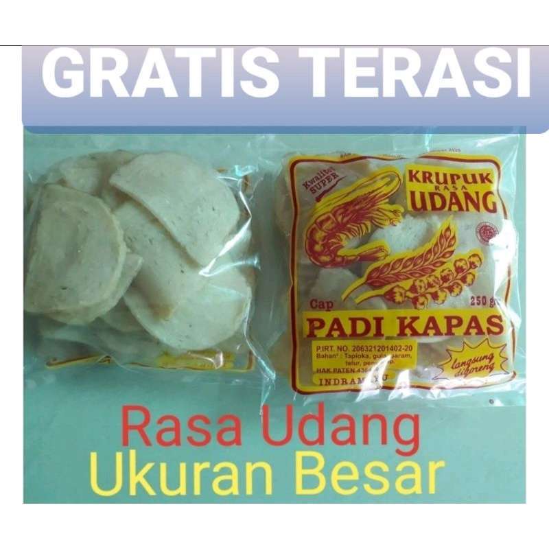 Jual Kerupuk Udang Cap Padi Kapas Ukuran Besar 250 Gr Kwalitas Super ...