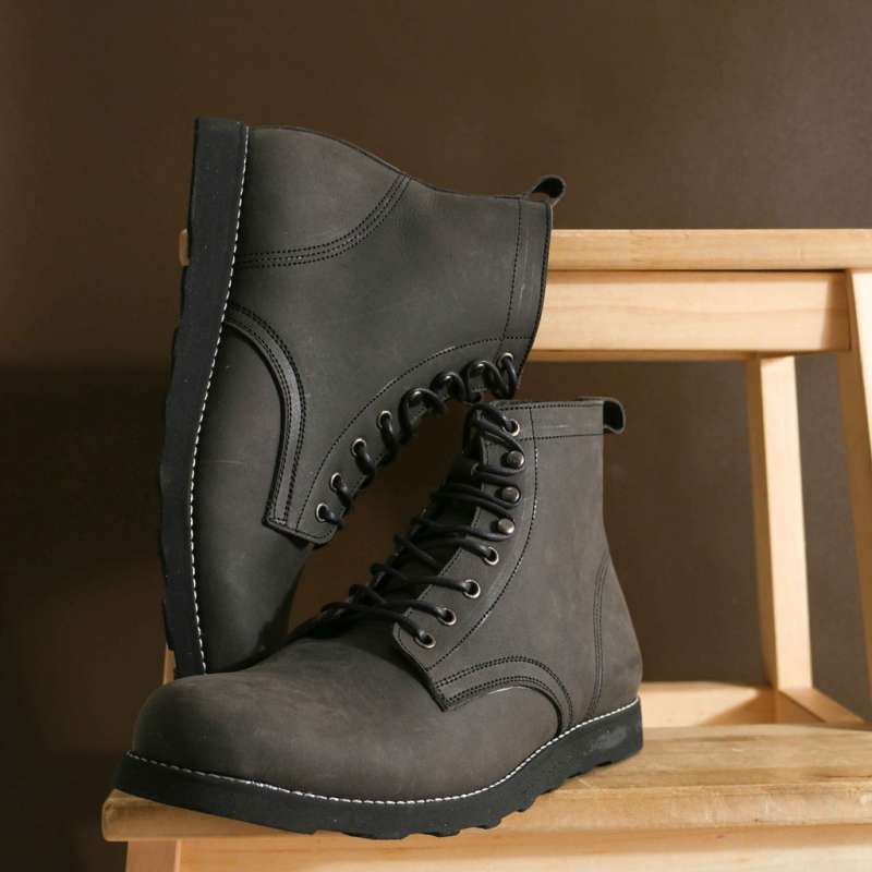 Promo Sepatu Boot Pria Sepatu Boot Kulit Asli Sepatu Boot Kulit ...