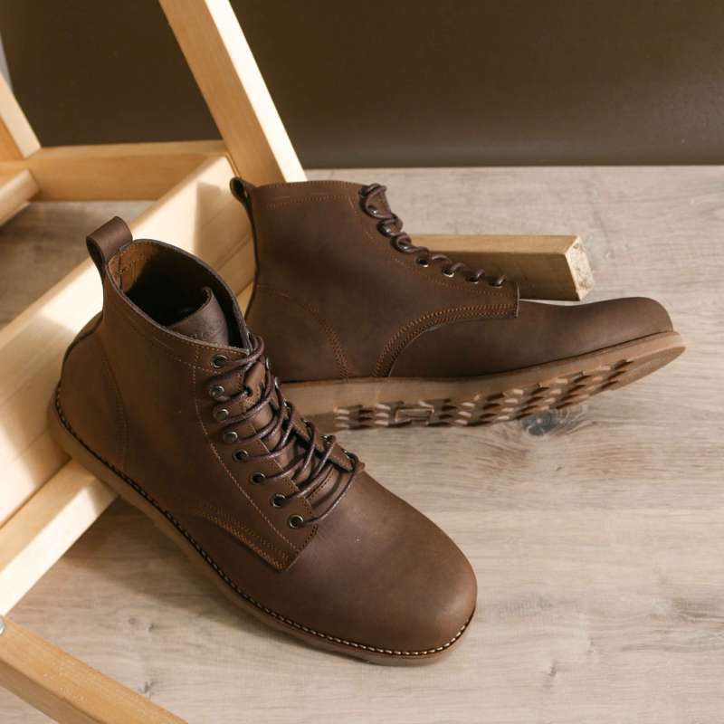 Promo Sepatu Boot Pria Sepatu Boot Kulit Asli Sepatu Boot Kulit ...
