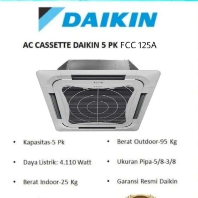 Promo AC CASSETTE DAIKIN 5 PK FCC 125A Diskon 23% di Seller PT. Wakasa ...