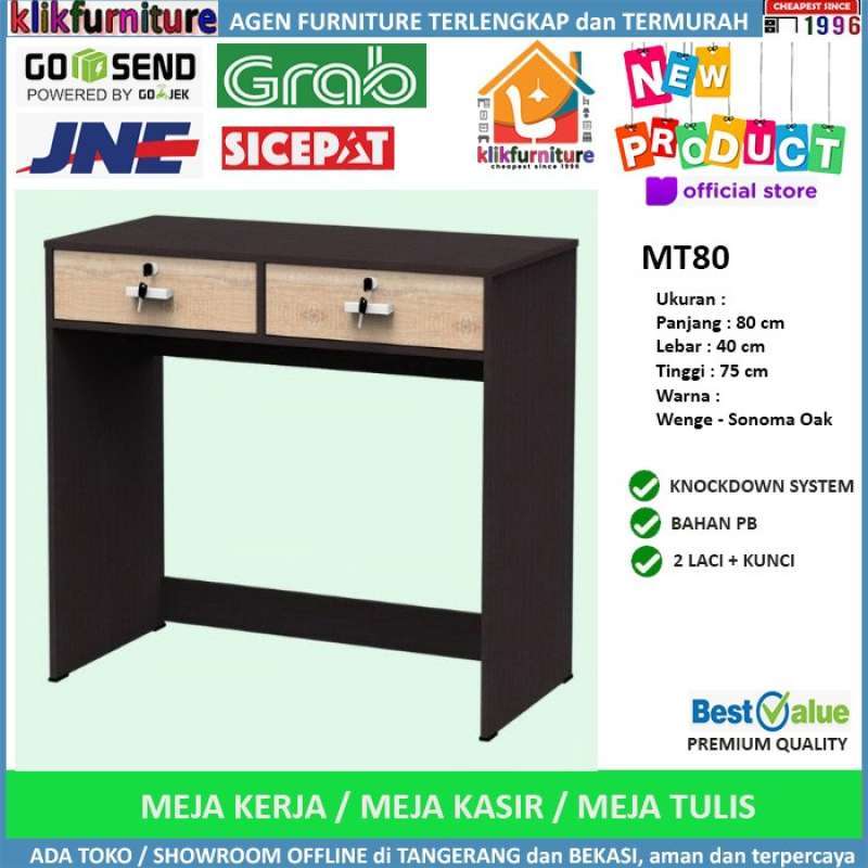 Promo Meja Kios Meja Kasir Meja Komputer Laptop Meja Kerja Laci 2 Mt80 Diskon 23% Di Seller ...