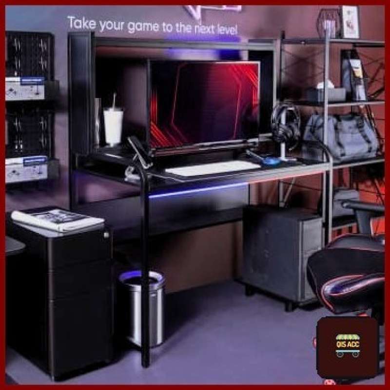 Promo Meja Gaming Informa Gaming Desk Karel - Hitam Diskon 23% Di ...