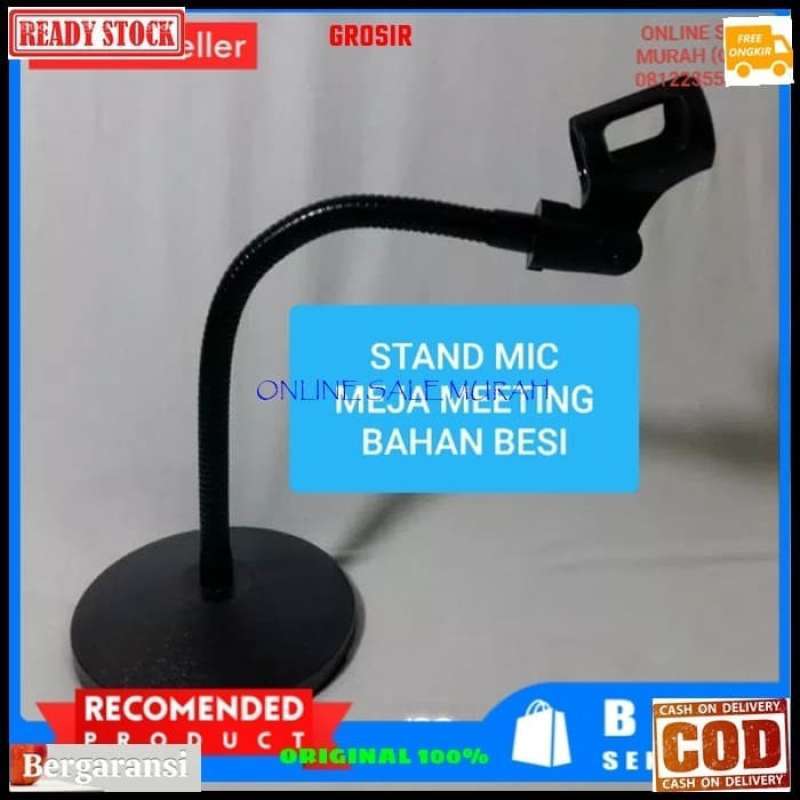 Promo stand mic meja full besi 100% holder mik tableGE46 Diskon 23% di ...