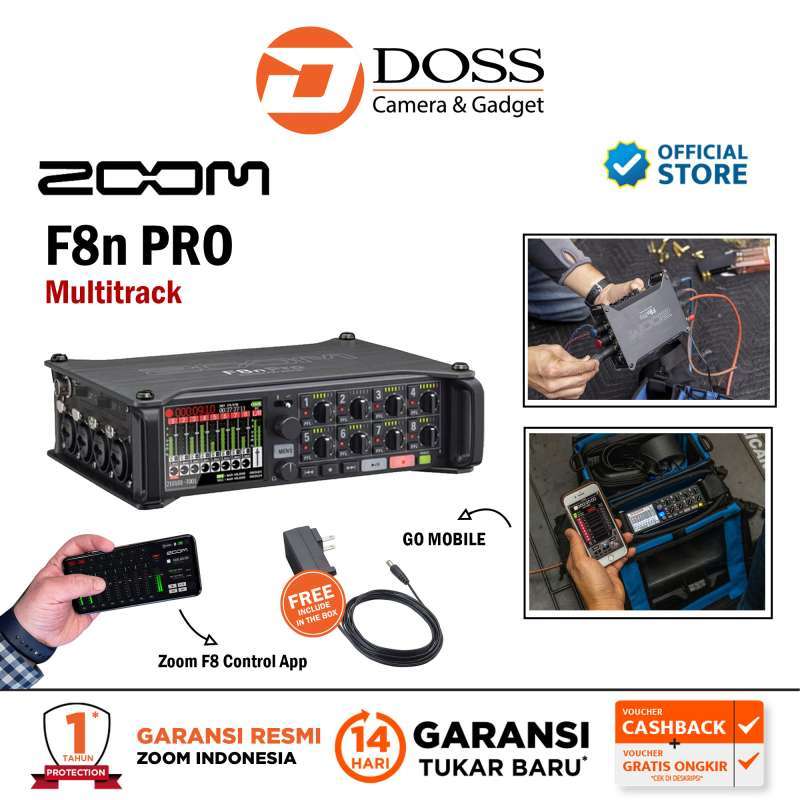 Jual Zoom F8 N Multi Track Field Recorder Original Murah - Harga Diskon Juni 2024 | Blibli