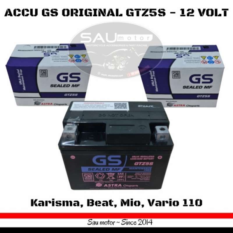 Jual ACCU GS AKI MOTOR GS GTZ5S ORIGINAL GS ASTRA AKI MOTOR KERING AKI ...