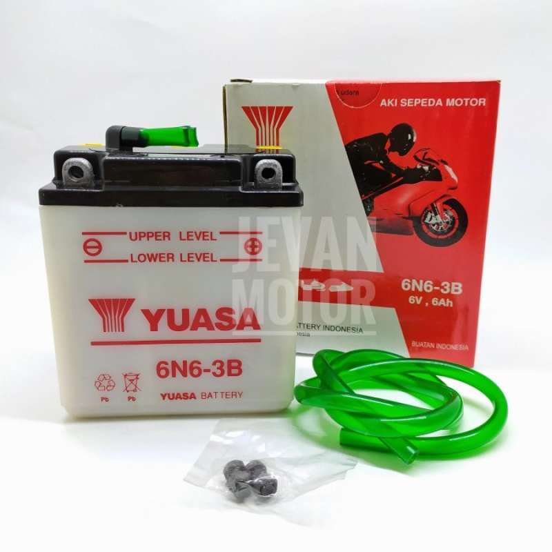 Jual Yuasa Battery 6N6-3B / Accu Yuasa 6N6-3B / Aki Basah di Seller ...