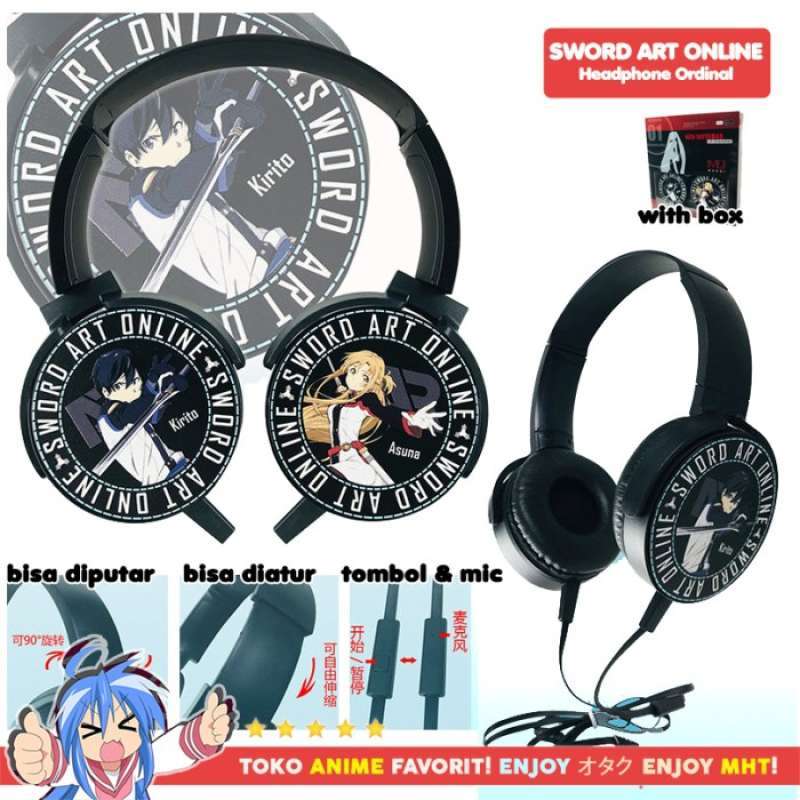 Jual Headphone Anime Sao Sword Art Online Kirito Asuna Ordinal Scale Di ...