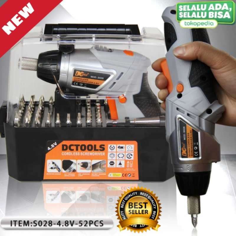 Promo DC Set Tools Bor Listrik Dilengkapi Dengan Obeng Listrik 4.8V 52 ...