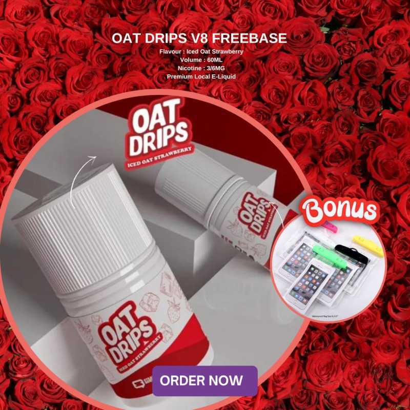 Jual Oat Drips V8 Iced Oat Strawberry 60ml By Jvs X Steam Queen ...