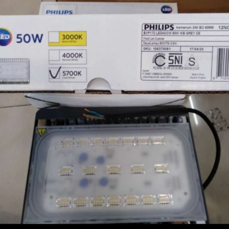 Promo Lampu Sorot Led Philips 50w Type Bvp 172 Flood Light Led 50watt 50 W Diskon 23% Di Seller ...