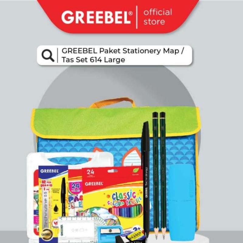 Promo Greebel Paket Tas Set 614 Large /stationary Stationery Set Alat ...