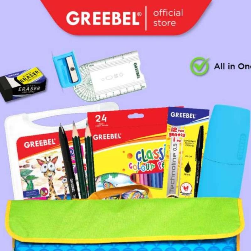 Promo Greebel Paket Tas Set 614 Large /stationary Stationery Set Alat ...