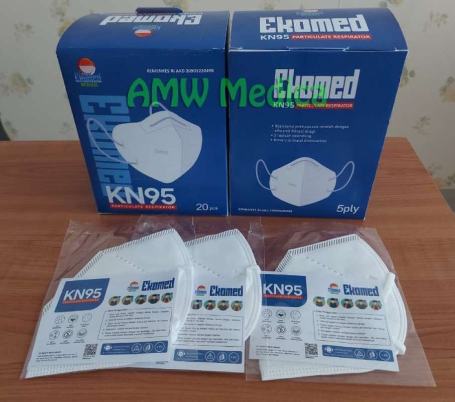 Promo Masker KN95 EKOMED 5Ply KN 95 Particulate Respirator 5 Ply Diskon 23% di Seller Indah ...