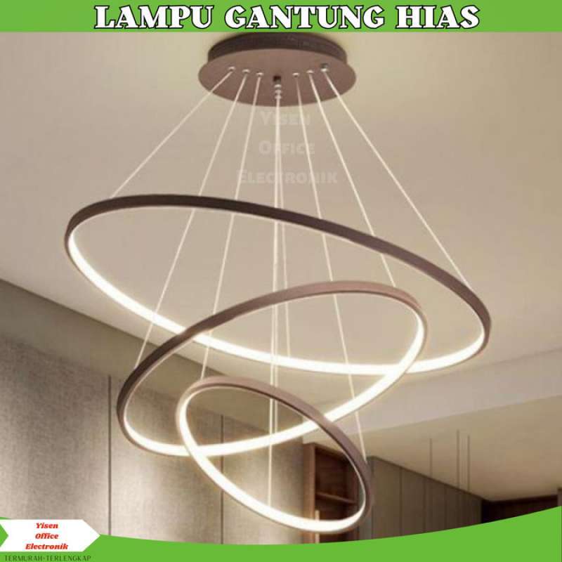 Promo Lampu Gantung Hias Led Ring Light Lingkaran 3 Cahaya - 60w Diskon ...