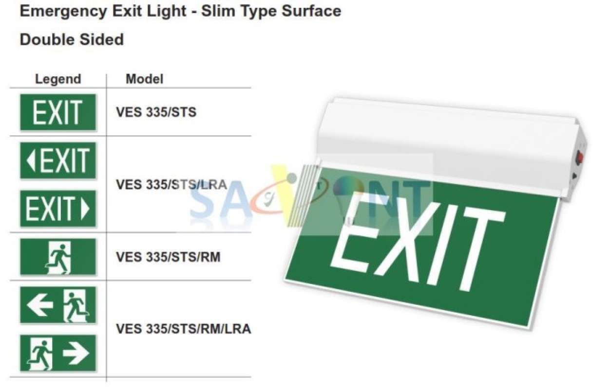 Promo Exit Lamp Slim Type Surface - Emergency Exit Sign Diskon 23% Di ...