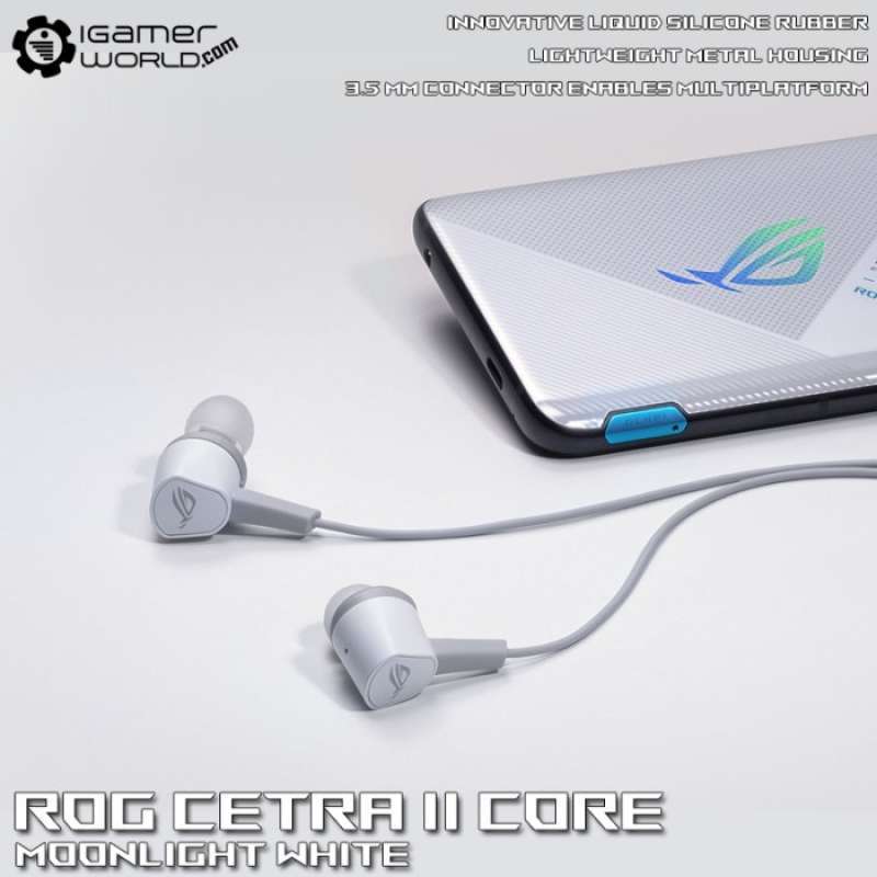 Jual ASUS ROG Cetra II Core / Cetra 2 Core Moonlight White in-ear ...