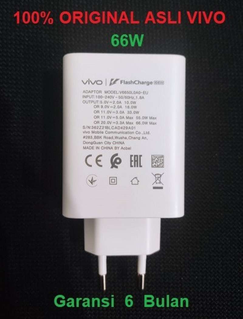 Jual VIVO Adapter Charger 66W T1 Pro S16 Pro S16e S16 V25 Pro Original di Seller PakDiduk - Tugu ...