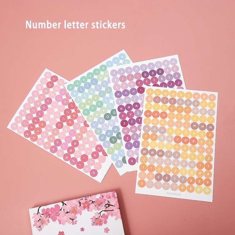 Jual Sticker Decoration Huruf Alphabet Number Aesthetic Stiker Sheet ...