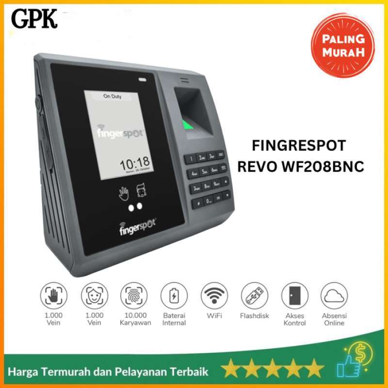Promo Mesin Absensi Fingerspot Revo WFV-208BNC | ALAT ABSENSI KARYAWAN ...