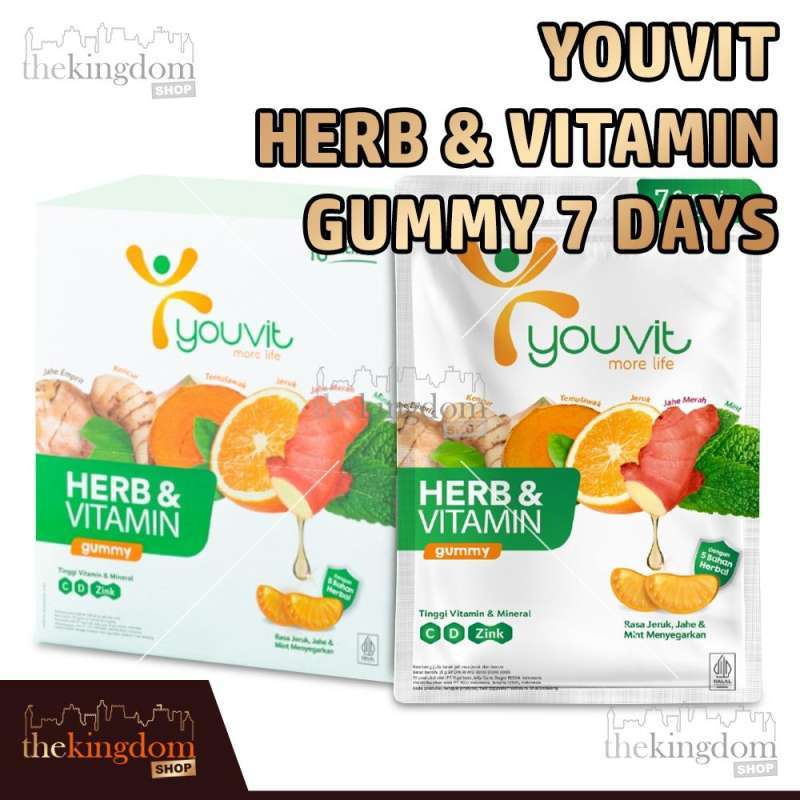 Jual Youvit Herb Vitamin Gummy 7 Days Multivitamin Jahe Merah Daya ...