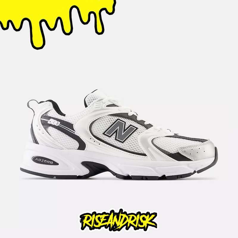 Jual New Balance 530 White / Metalic Silver / Black MR530LB Authetic di ...