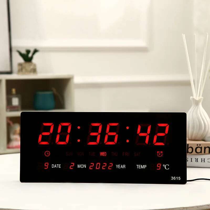 Promo Large Electronic Clock Alarm Hourly Chime Function Calendar ... Promo Large Electronic Clock Alarm Hourly Chime Function Calendar ...