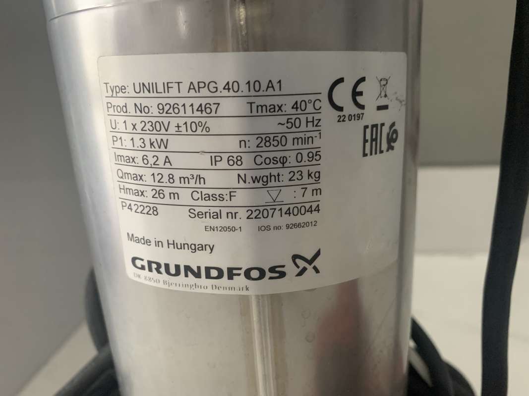 Jual Grundfos Unilift Apg 40 10 A1 Pompa Celup Limbah Grinder Di Seller