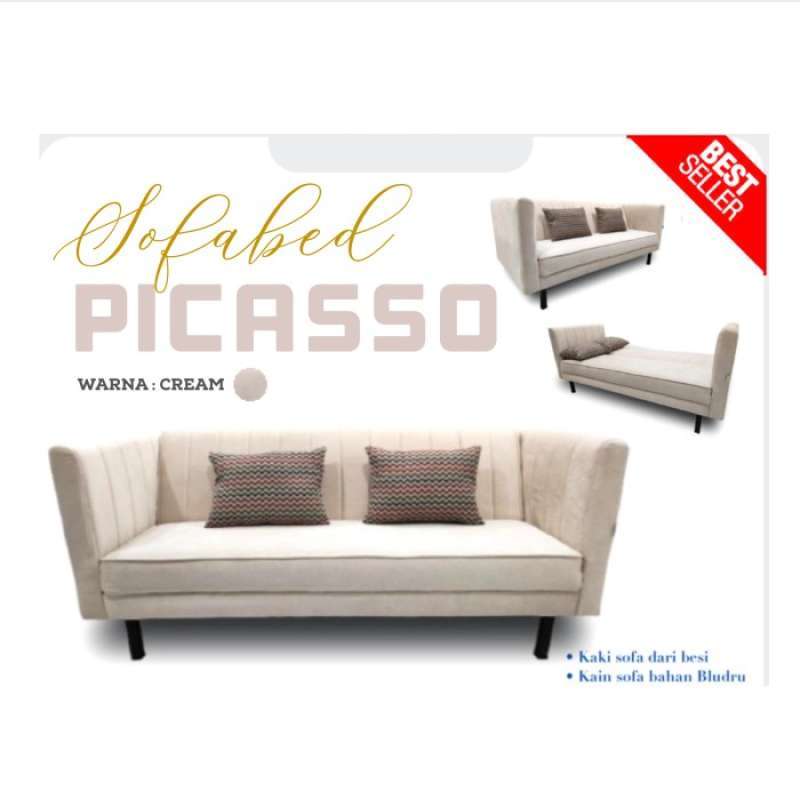 Jual Sofabed Procella Picasso Sofa Bed Cream Kursi Lipat Bench ...