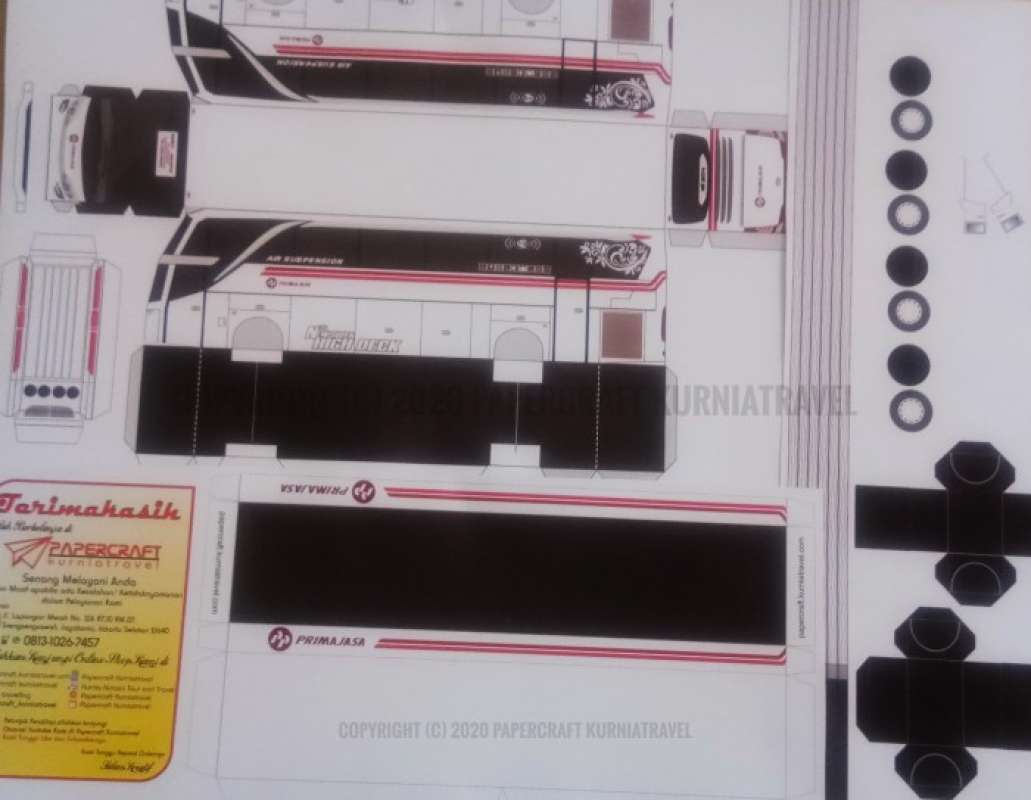 Jual Pola Papercraft Bus Primajasa Di Seller Wellmart Premier ...