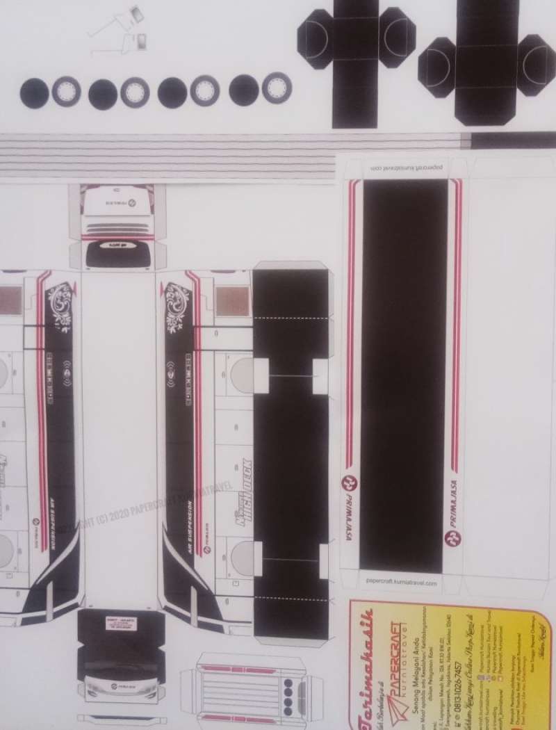 Jual Pola Papercraft Bus Primajasa Di Seller Wellmart Premier ...