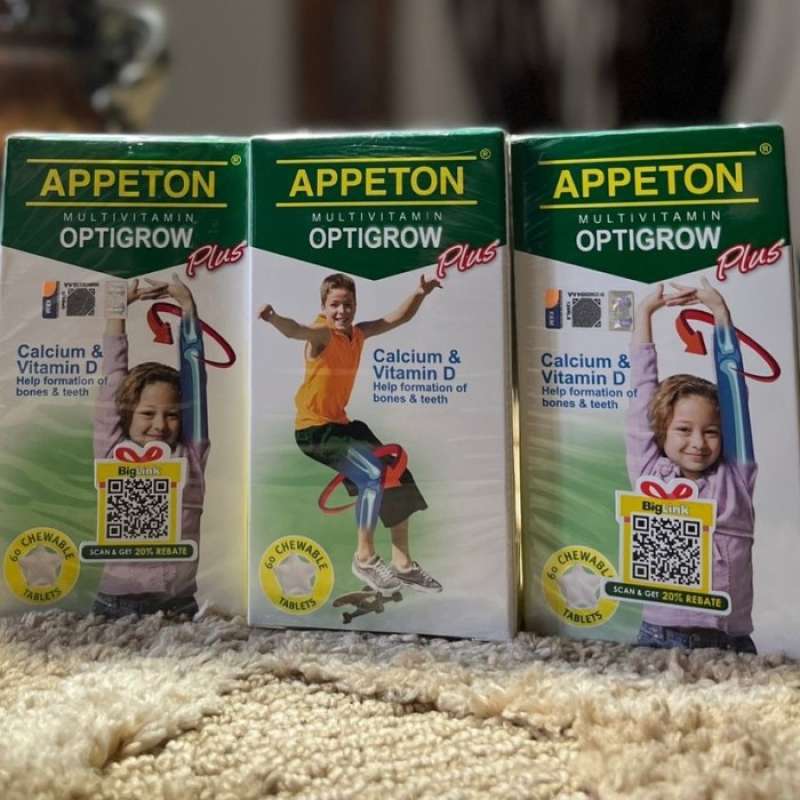 Promo Appeton Multivitamin Optigrow Plus Untuk Anak Isi 60s Impor ...