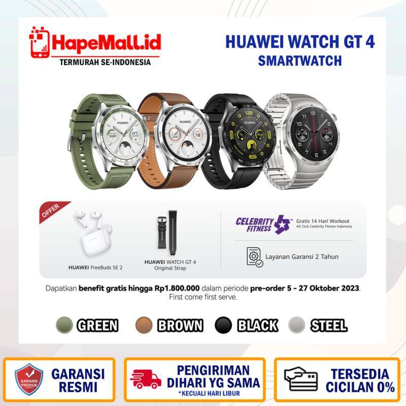 Jual Huawei Watch Gt4 46 Mm Black Spesifikasi Original, Murah & Diskon ...