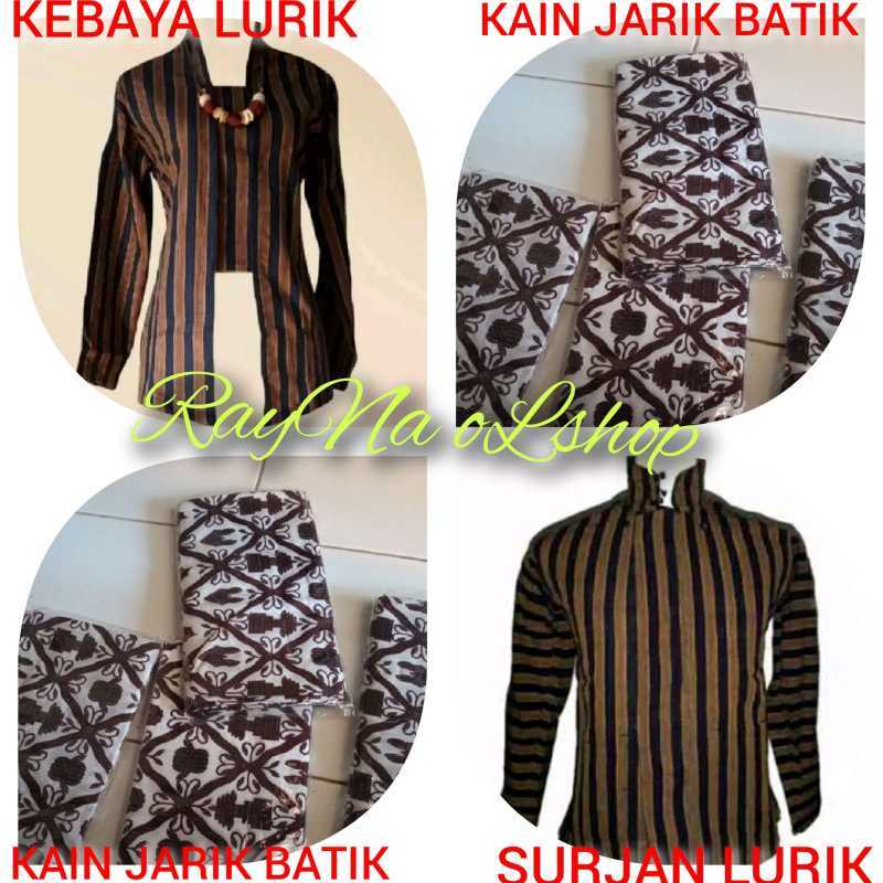 Promo 1 SET BAJU COUPLE LURIK MODERN KLASIK KHAS TRADISIONAL JAWA SOLO JOGJA (KEBAYA LURIK ...