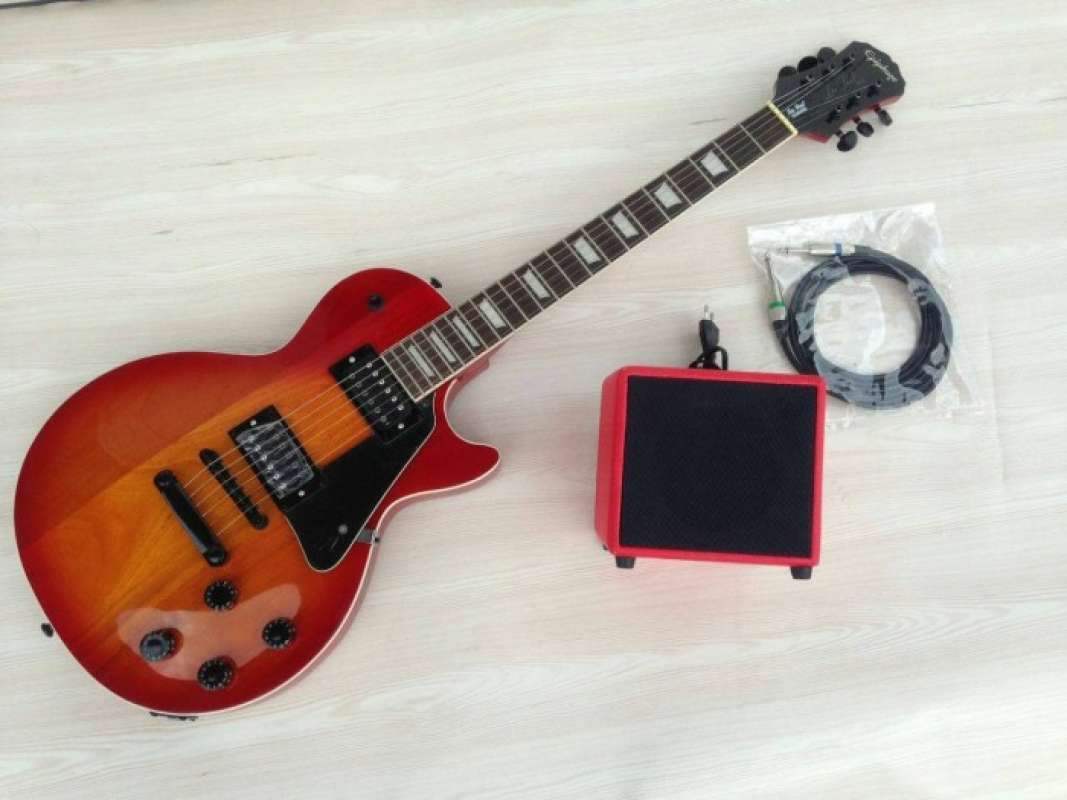 Promo Gitar Ep Les Paul Sepaket Dengan Ampli/jhac Diskon 23% Di Seller ...