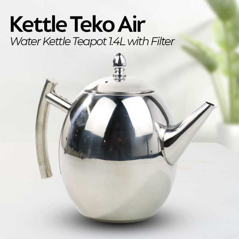 Jual St-027 Teko Stainless Lonjong With Saringan Filter 1.4 Liter ...