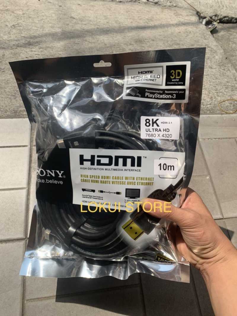 Promo Promo Terbatas !!!!! Kabel Hdmi Sony Ultra Hd 8K V2.1 10Meter - Kabel Hdmi Sony 8K 10M ...