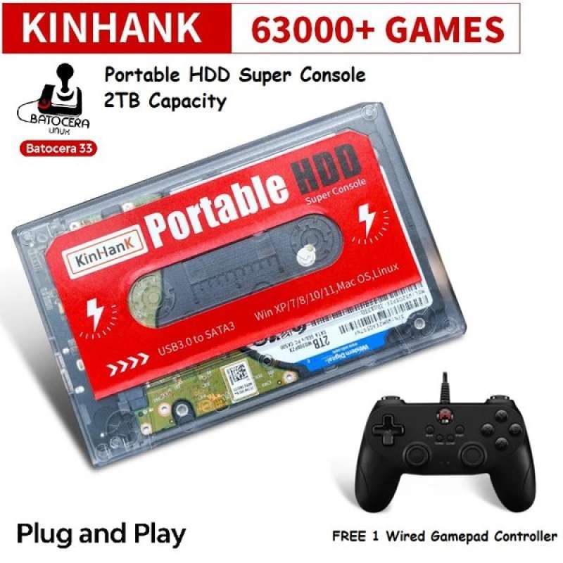 Jual Kinhank 2tb Portable Hdd Batocera Built-in Retro Game Console Games Di Seller Tokuniku ...