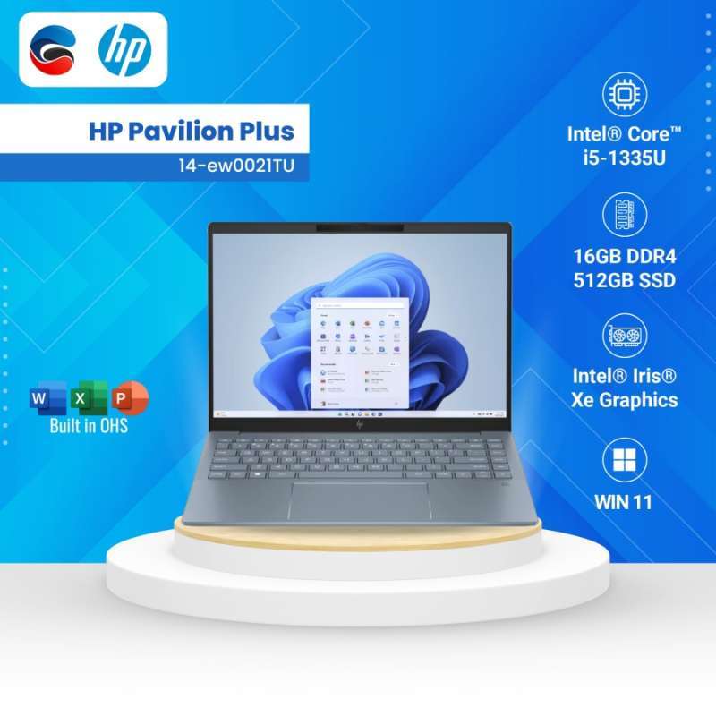 Promo Hp Laptop Pavilion Plus 14 Ew0021tu Core I5 1355u 16gb 512gb Ssd Win11 Diskon 14% Di ...