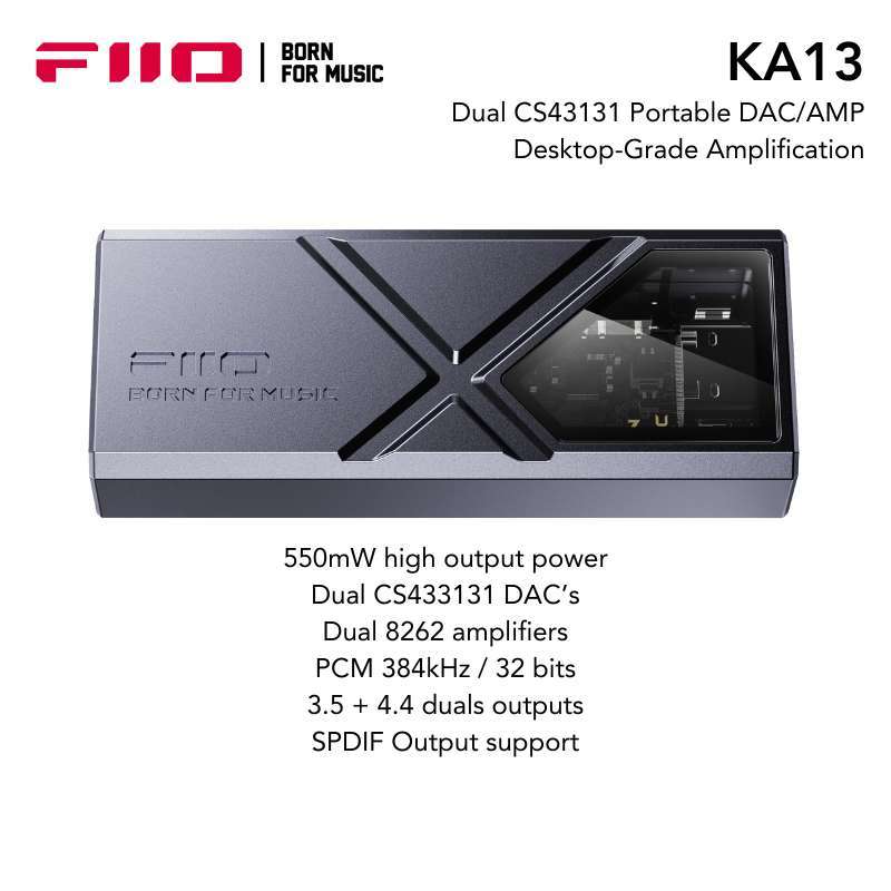 Jual FiiO KA13 Dual CS43131 Portable DAC/AMP Desktop-Grade ...