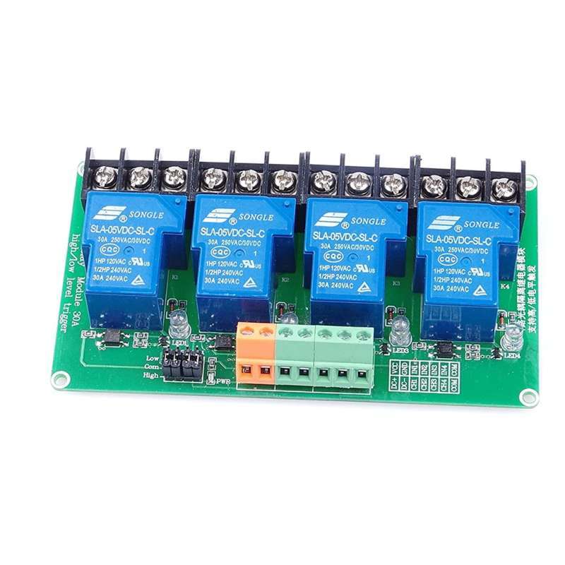Promo 4 Channel High Power Relay Module 30A High Low Trigger ...