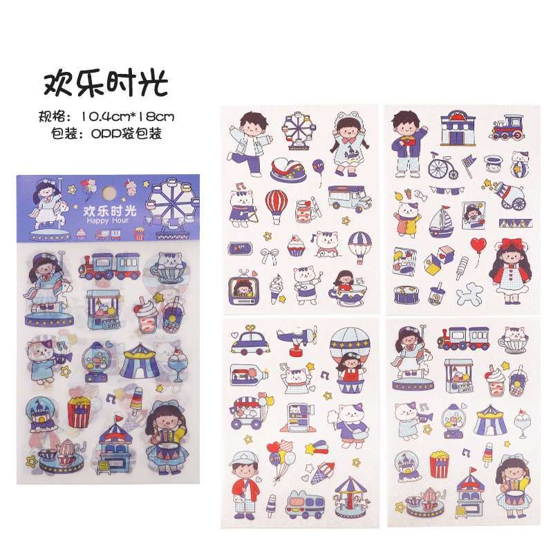 Jual Stiker Motif Cute Cartoon Series Lucu & Unik Isi 4 Lbr / Sticker ...