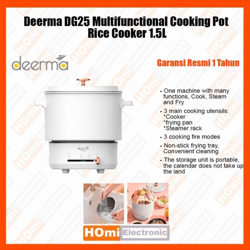 Promo New Deerma Dg25 Electric Cooker Panci 1 Set Alat Masak Dan Kompor ...