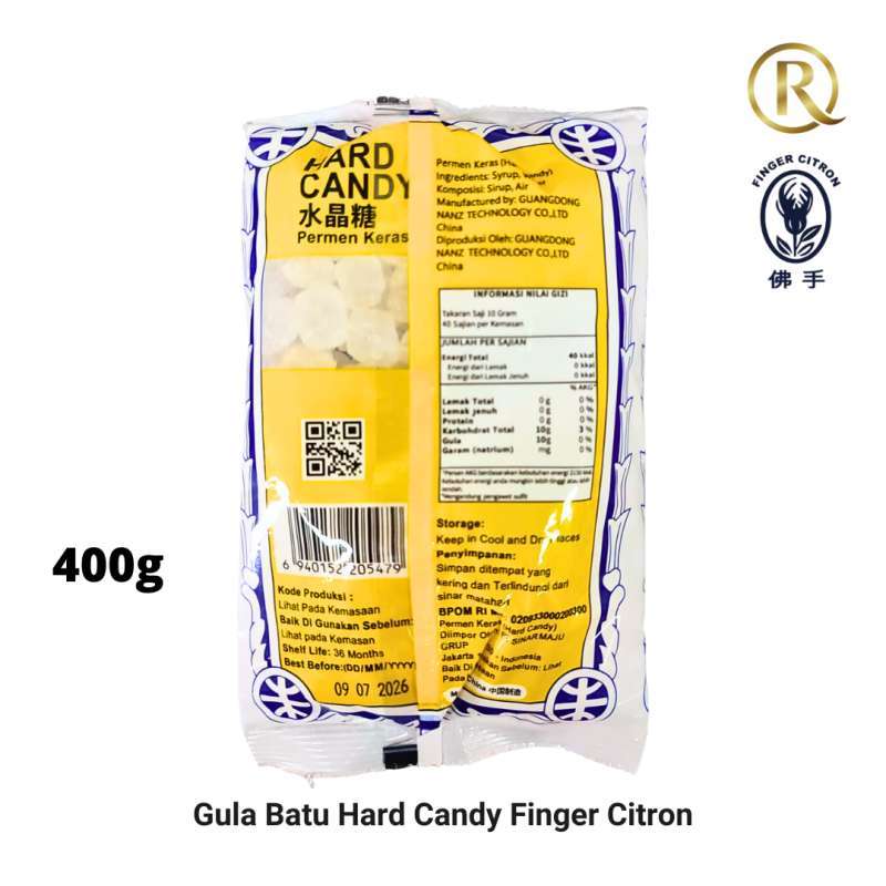 Promo Gula Batu Hard Candy Finger Citron Small Lump Sugar 400 Gram ...