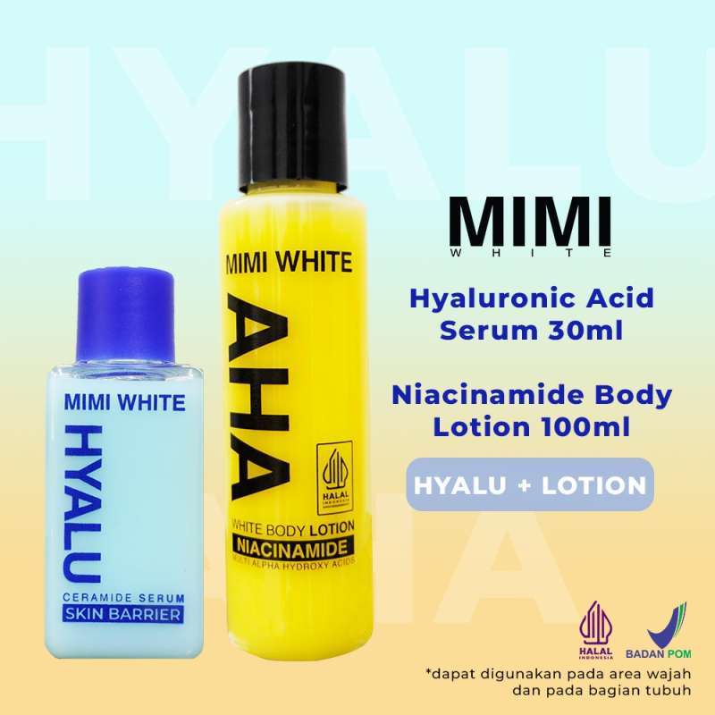Promo Mimi White Hyaluronic Acid Ceramide Serum 30 Ml + Body Lotion ...
